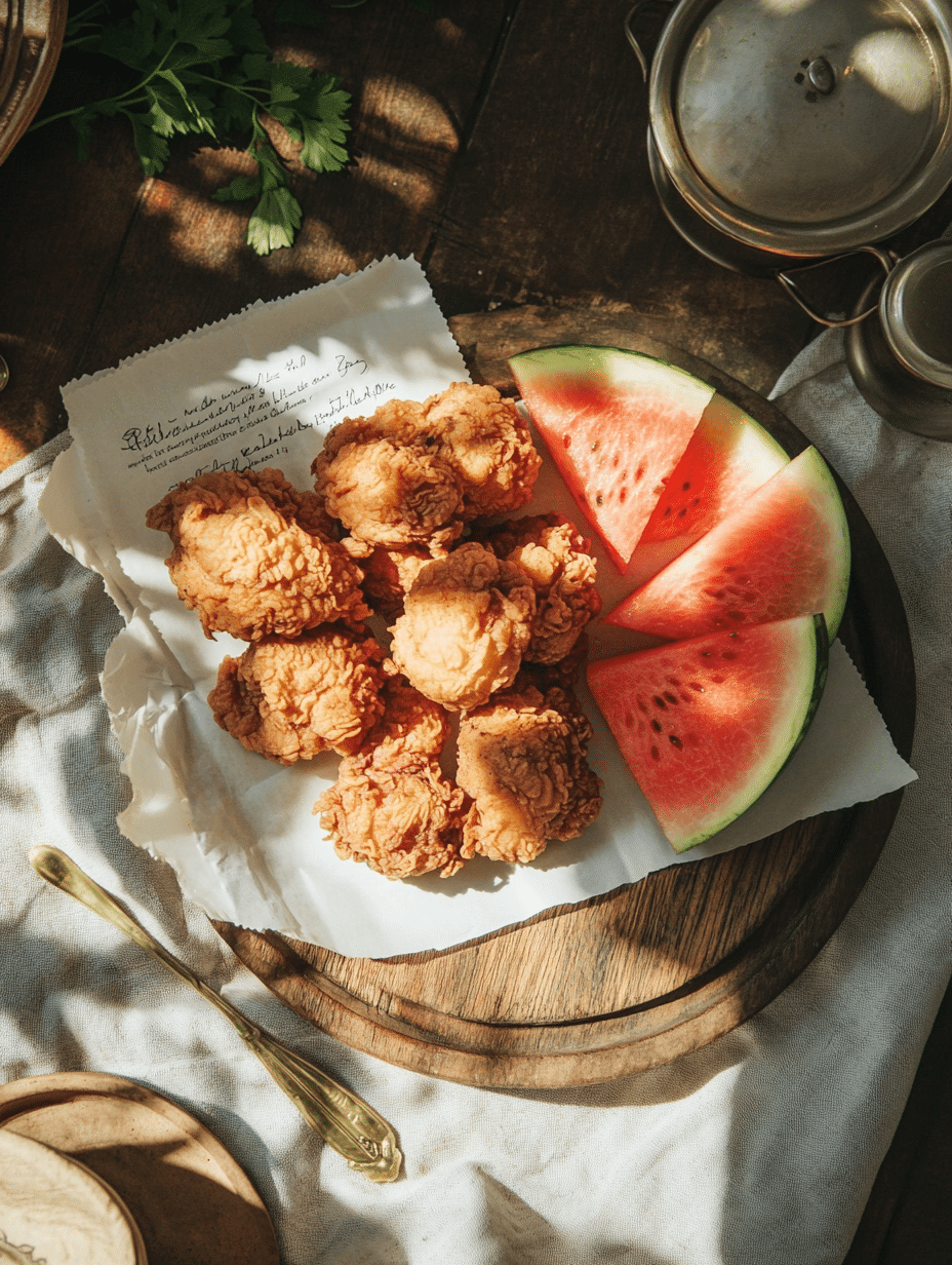 fried chicken melon