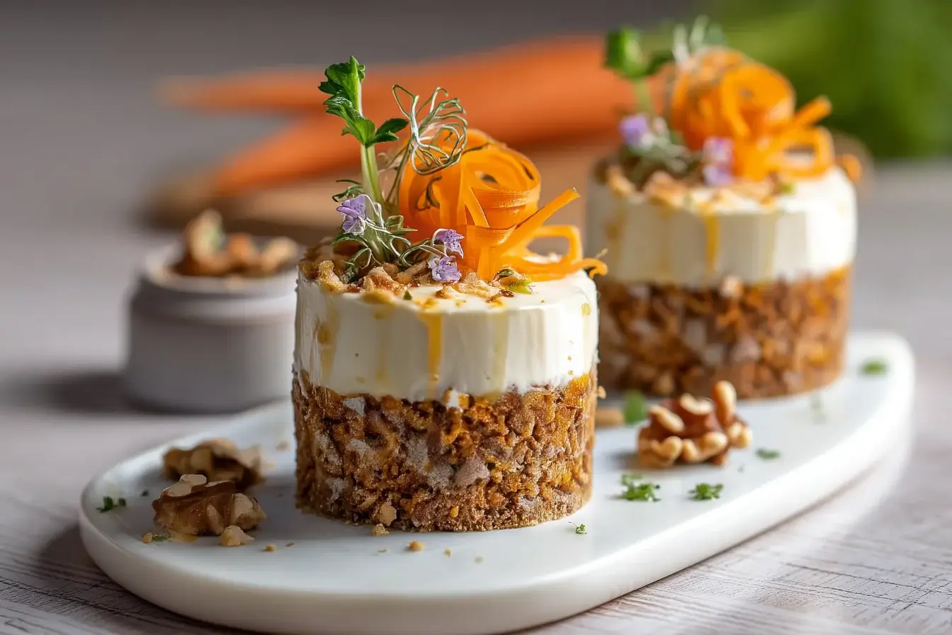 Carrot Cake Cylinder 5-Step Elegant Dessert Recipe | Delicious